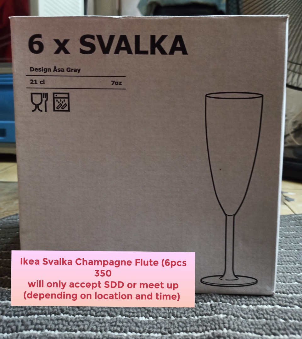IKEA Svalka Champagne Flute, Furniture & Home Living, Kitchenware ...