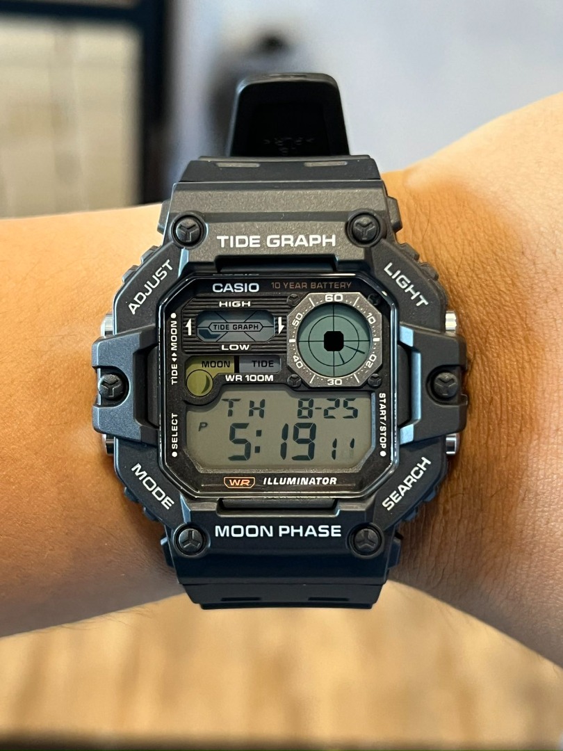 CAROUSELL SALE!! ORIGINAL CASIO TIDE GRAPH MEN'S WATCH WS-1700H-1A ...