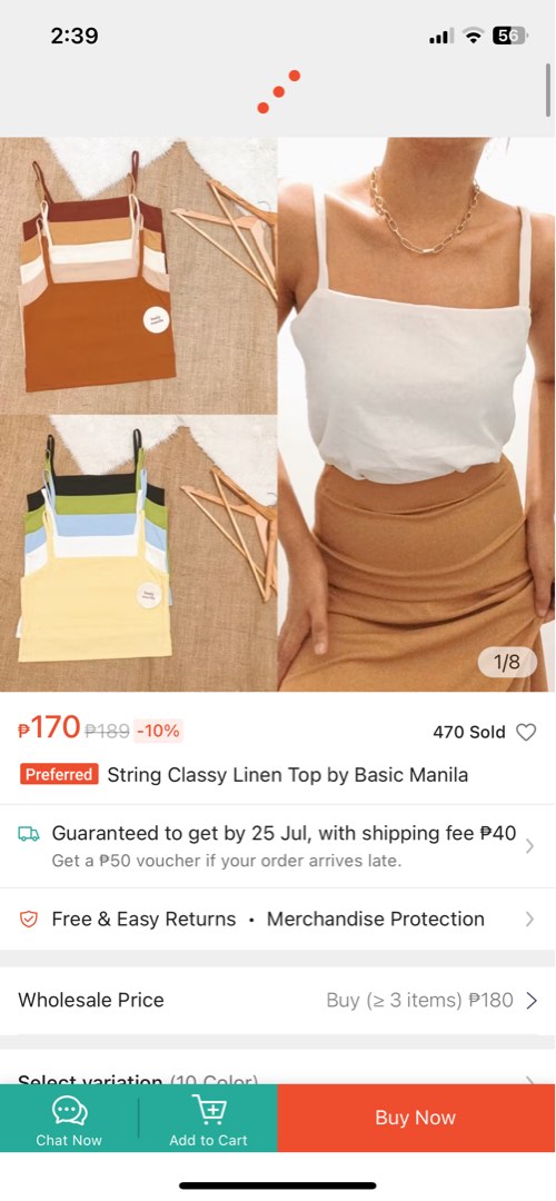 Linen Top by Basic MNL, Women's Fashion, Tops, Sleeveless on Carousell