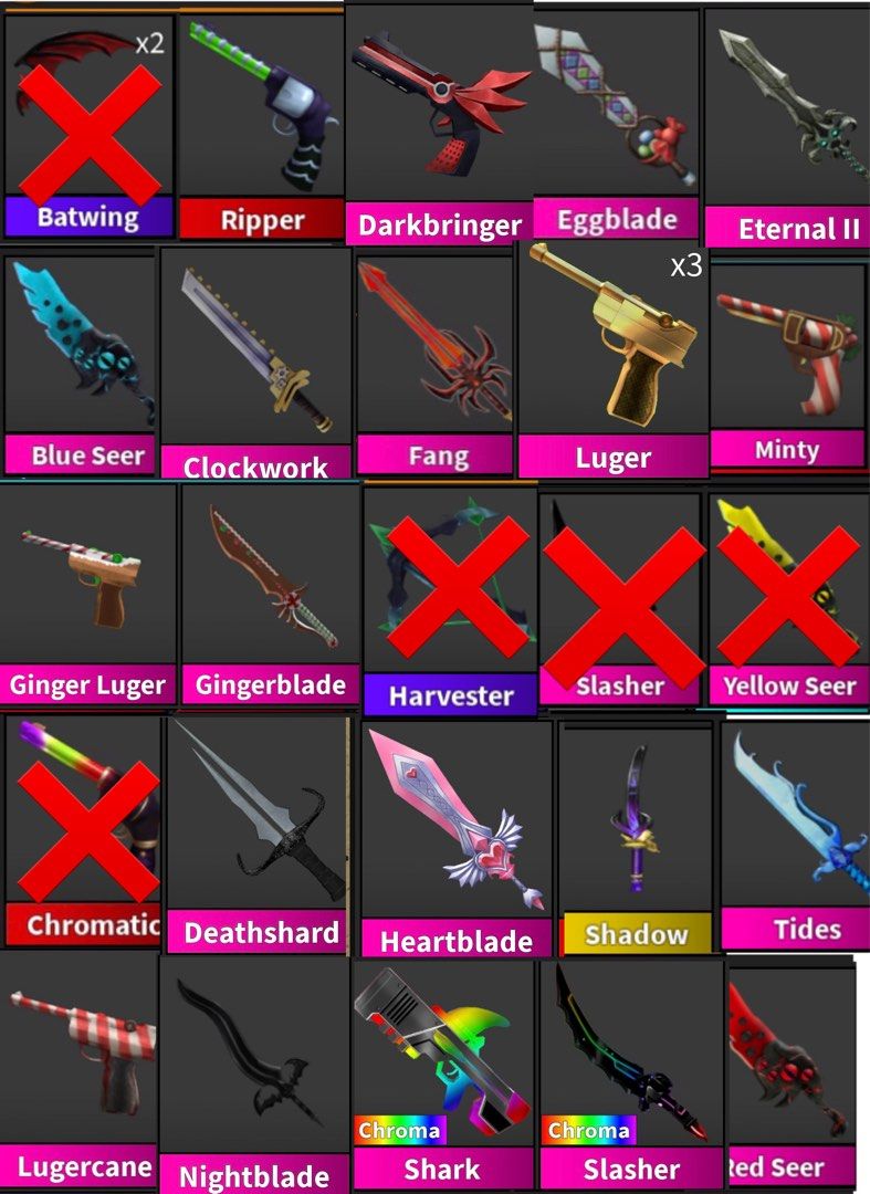 MM2 items ! Roblox, Video Gaming, Gaming Accessories, In-Game Products ...