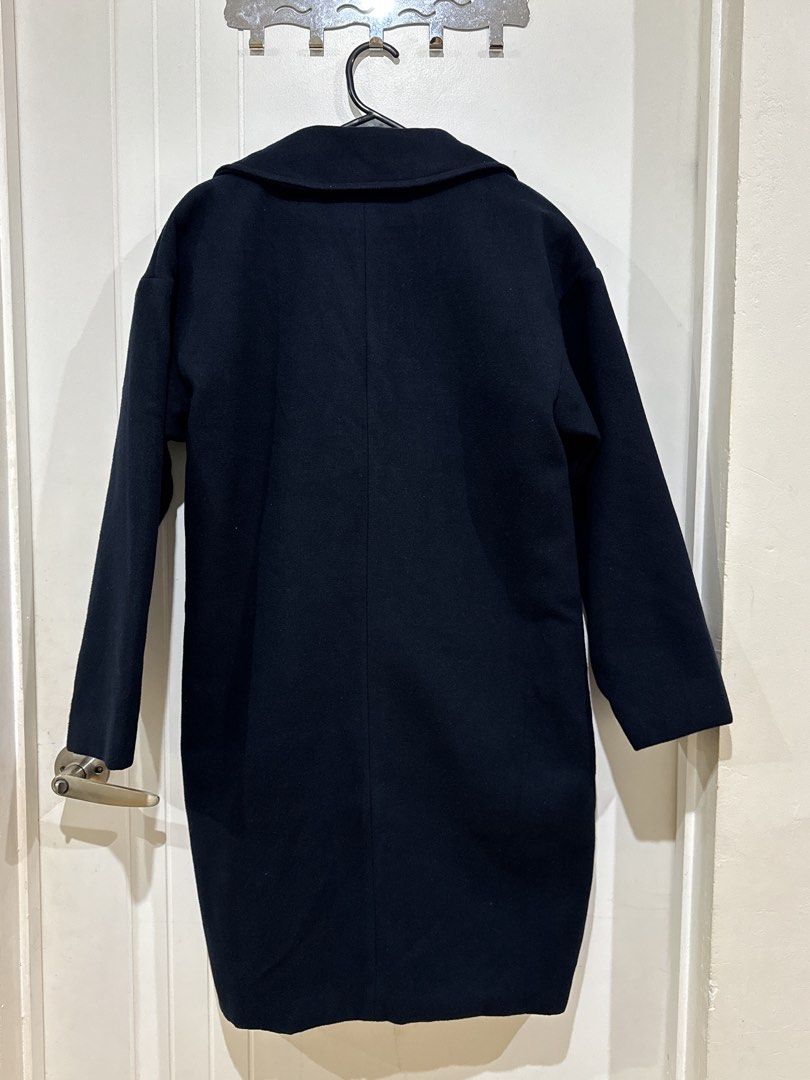 Navy Blue Winter Coat, Women's Fashion, Coats, Jackets and Outerwear on ...