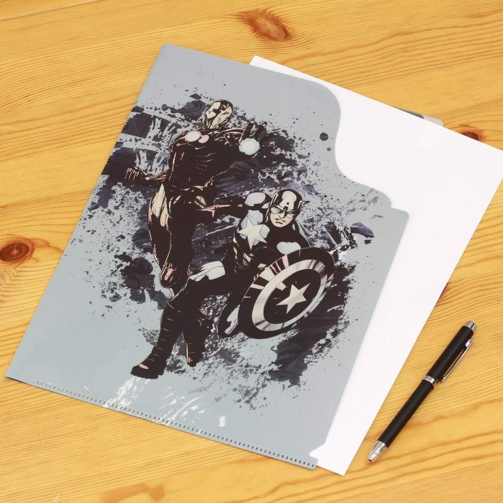 NEW Marvel Captain America & Iron Man 3-Pocket A4 Folder File *Made in ...