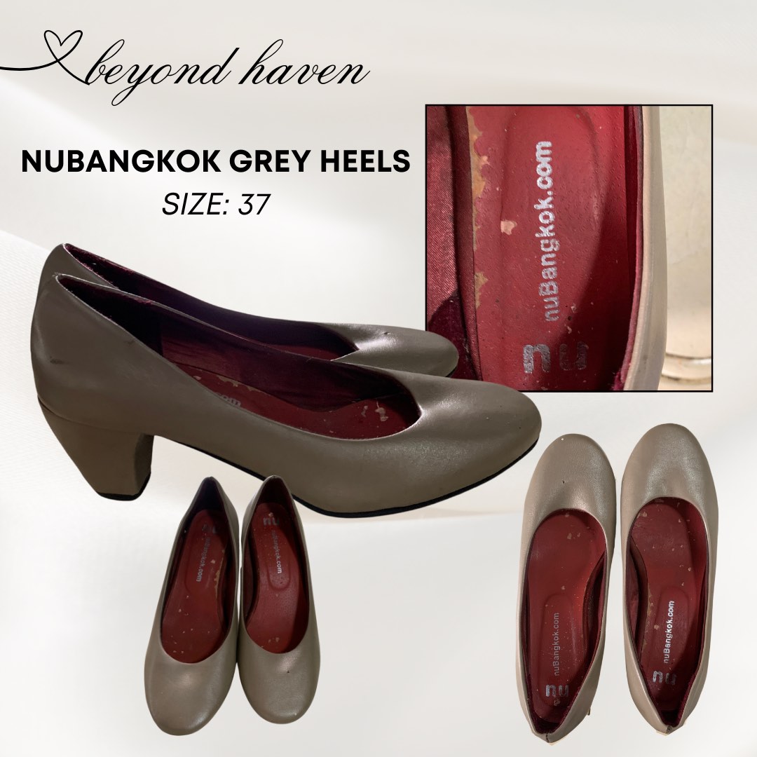nuBangkok grey heels, Women's Fashion, Footwear, Heels on Carousell