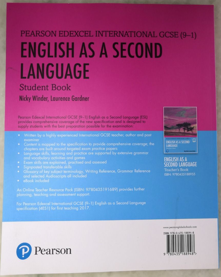 Pearson Edexcel International GCSE (9-1) English As A Second Language ...