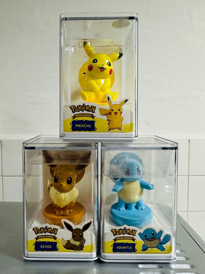Pokemon Chest Stamp Figurin Season 1 (Pikachu / Eevee / Squirtle Toy ...