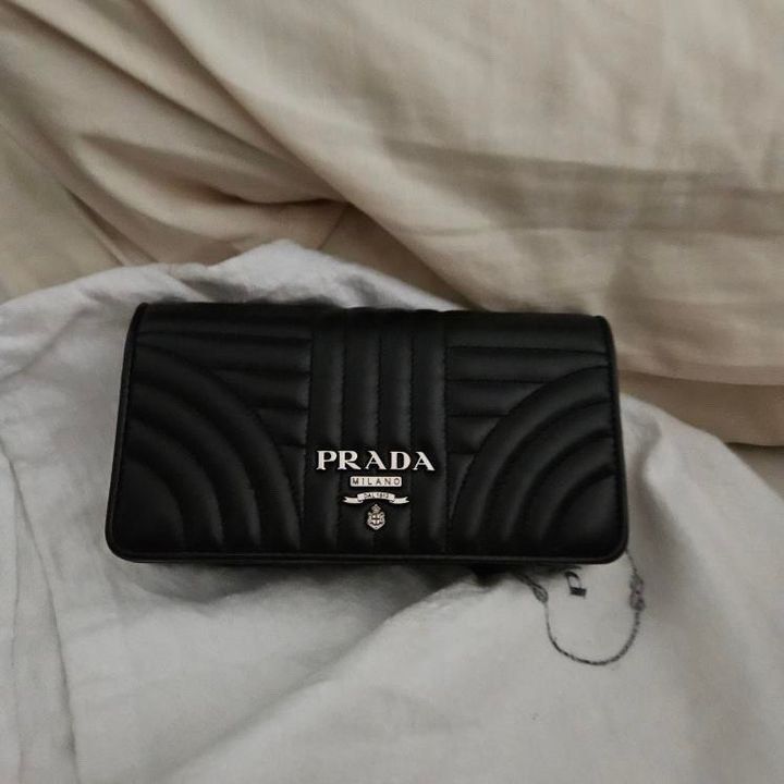 Prada Calfskin Diagramme Mini Bag, Luxury, Bags & Wallets on Carousell