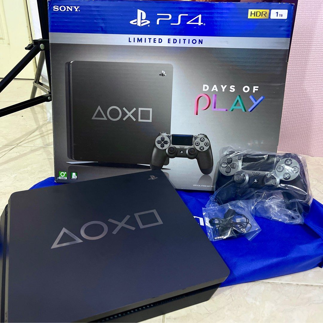 PS4 Limited Edition Slim 1TB, Video Gaming, Video Game Consoles ...