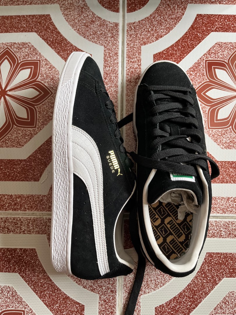 Puma Suede Croc in Black and White, Men's Fashion, Footwear, Sneakers ...