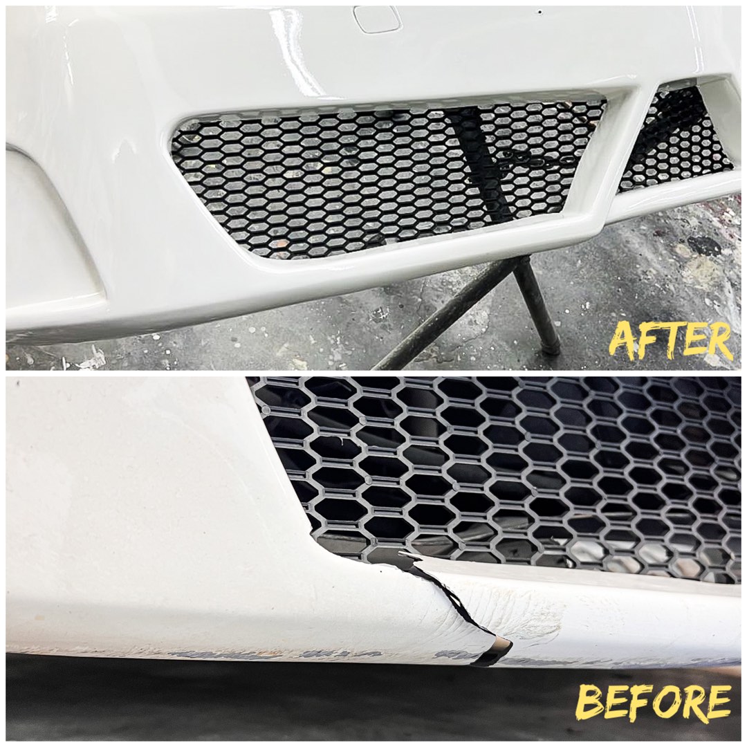 Repair Respray Cracks & Broken Bumper / Spray Paint / Private ...