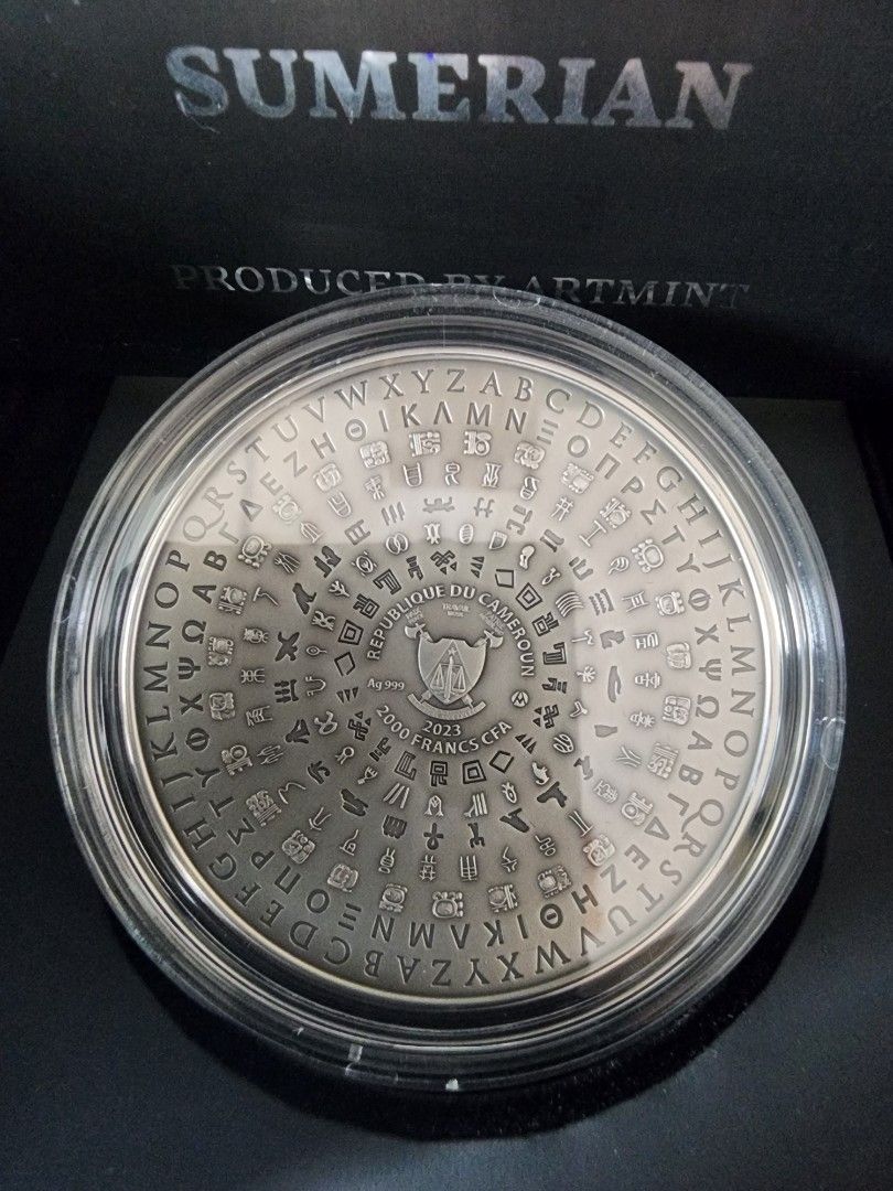 SUMERIAN Ancient Civilizations 2 Oz Silver Coin 2000 Francs Cameroun ...