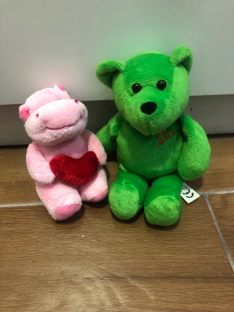 Teddy bear + hippo soft toy plushie bundle, Hobbies & Toys, Toys ...