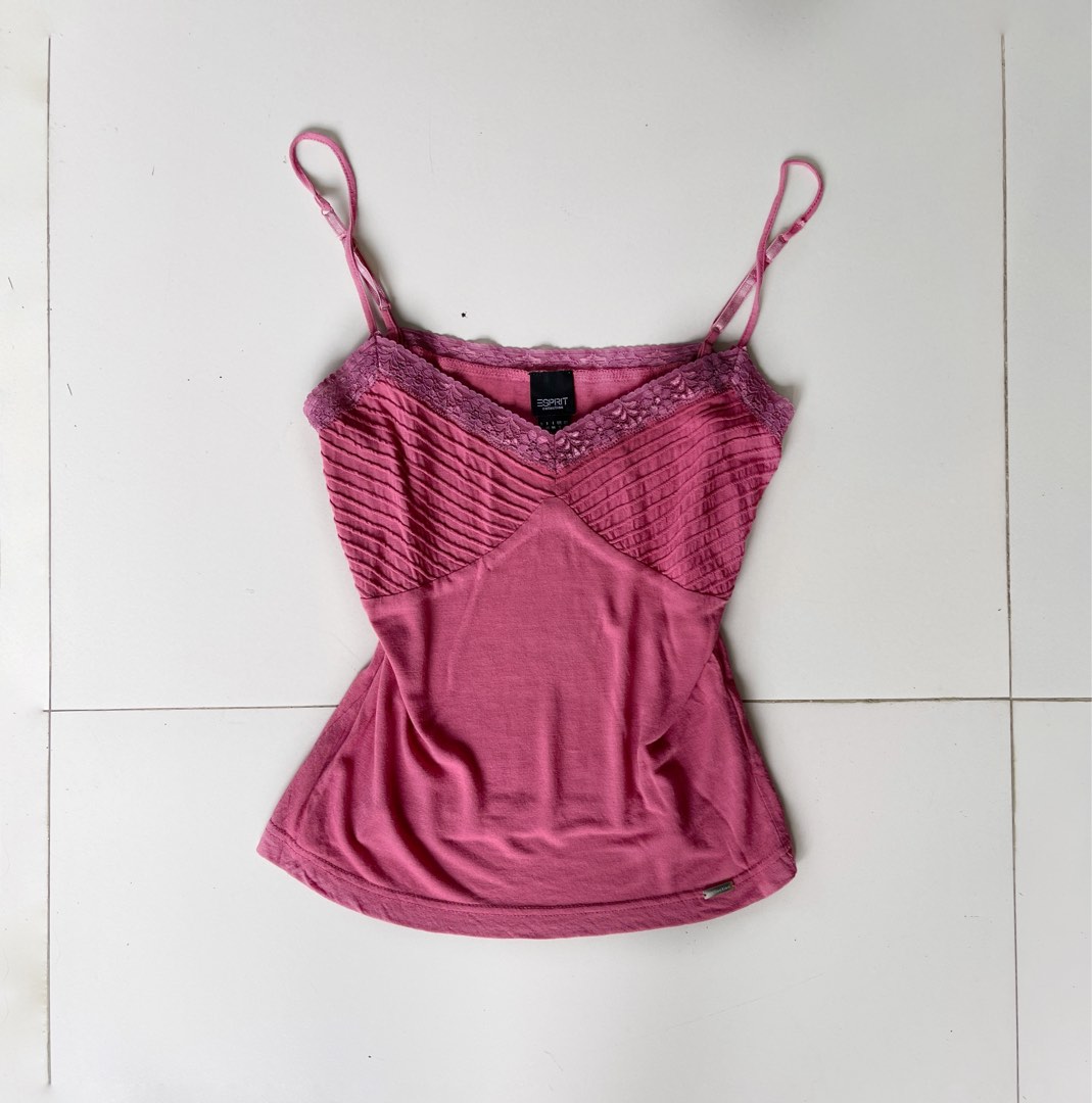 Vintage Espirit Lace Pink Top Womens Fashion Tops Shirts On Carousell