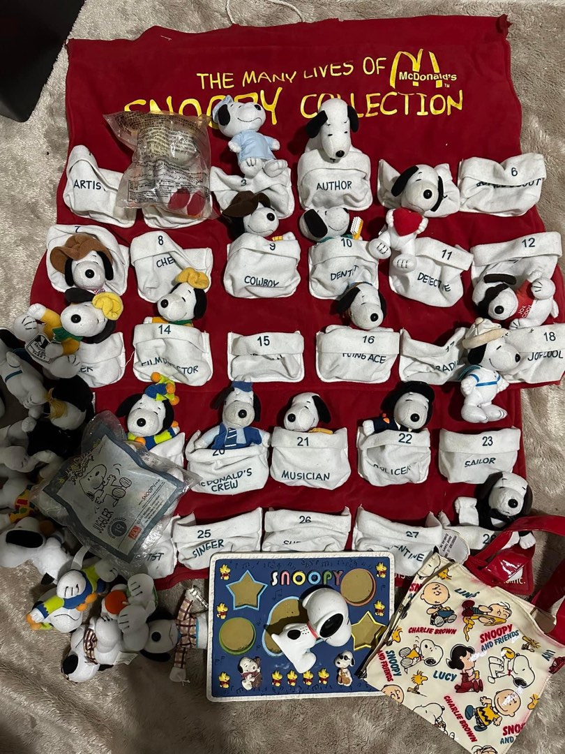 Vintage Many Lives of Snoopy Peanuts plus Merch set, Hobbies & Toys, Toys & Games on Carousell