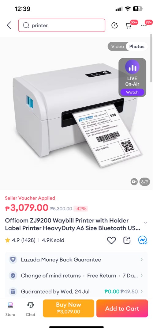 waybill printer, Furniture & Home Living, Office Furniture & Fixtures ...