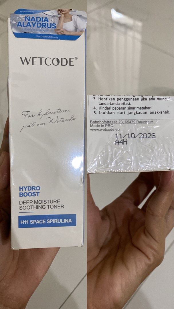 WETCODE Hydro Boost Deep Moisture Soothing Toner Wajah Extract Spirulina & Centella Asiatica ...