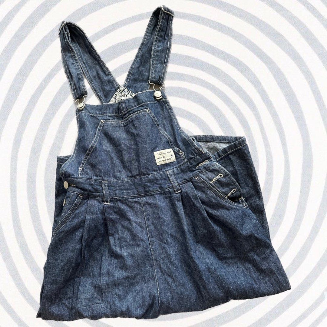 y2k denim overalls, Women's Fashion, Dresses & Sets, Jumpsuits on Carousell