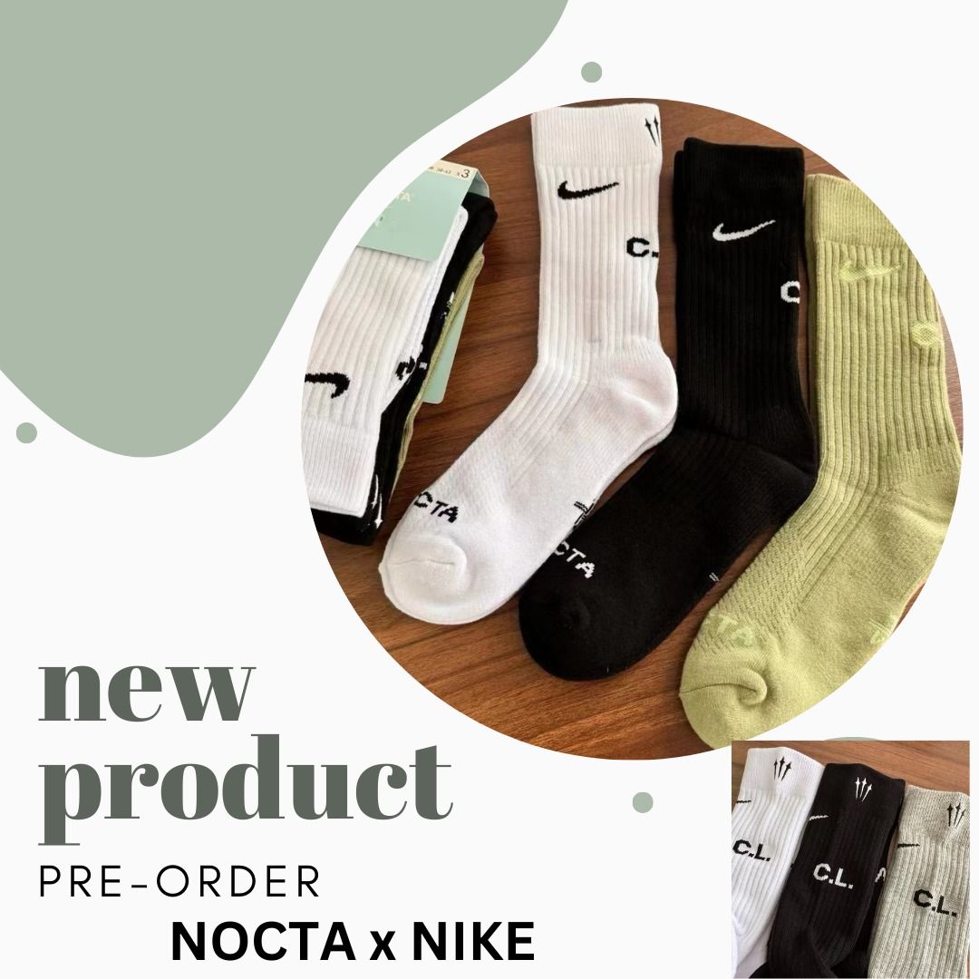 預訂7 -10天到貨- Pre order cut off day on July 30 NOCTA - 3 pairs set - crew ...