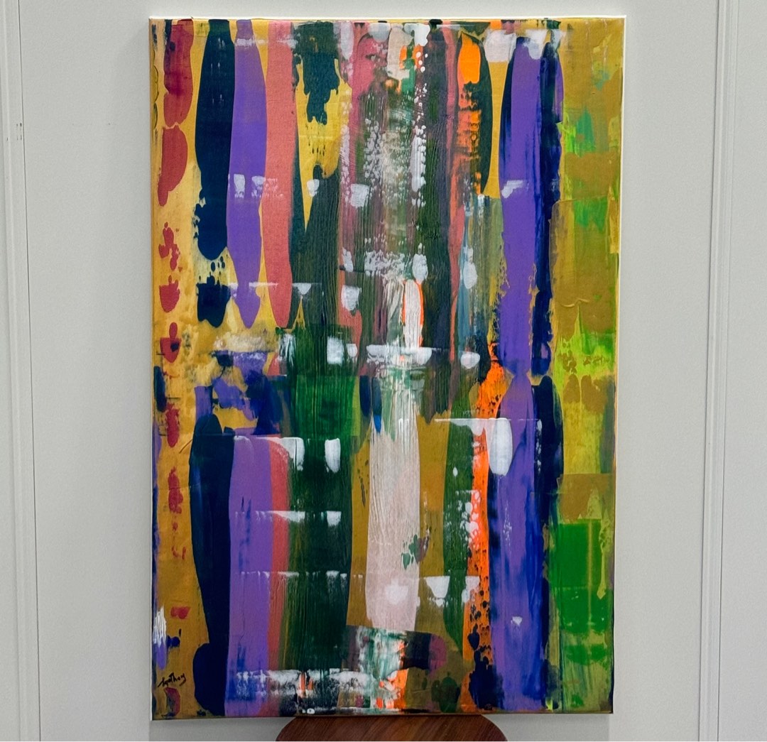 90x60 cm multi directional Abstract acrylic oil painting wall art decor ...