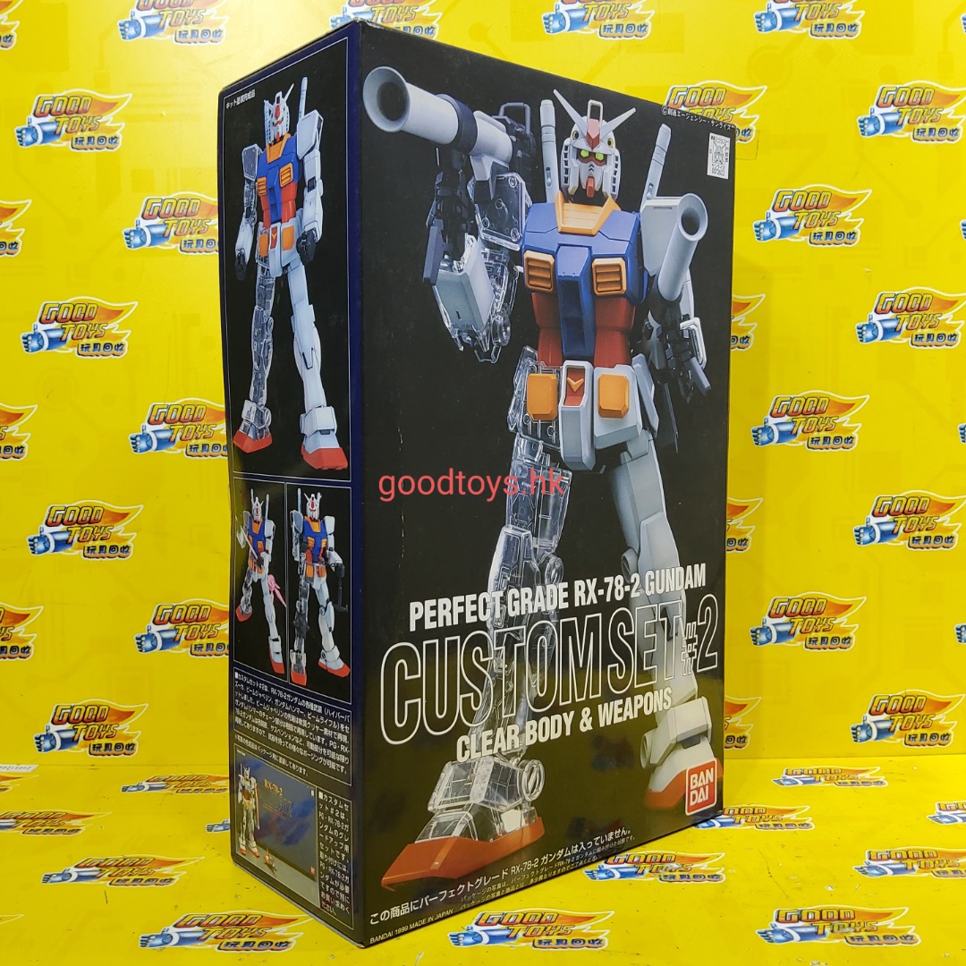 全新未砌 BANDAI 1/60 PG RX-78-2 GUNDAM CUSTOM SET 2 CLEAR BODY & WEAPONS 元祖 ...