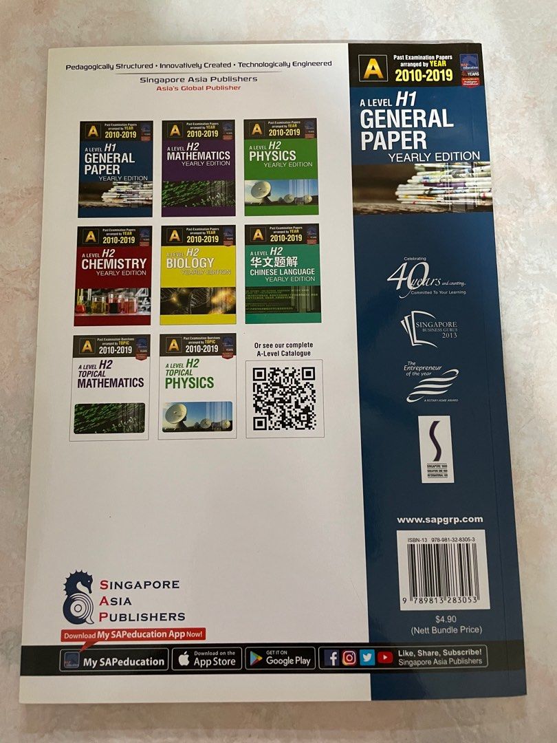 A Level H1 General Paper Ten Year Series TYS 2010-2019, Hobbies & Toys ...