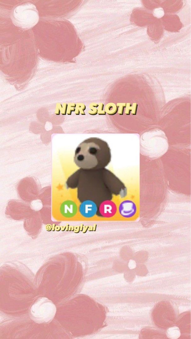 ADOPT ME NFR SLOTH, Video Gaming, Video Games, Others on Carousell