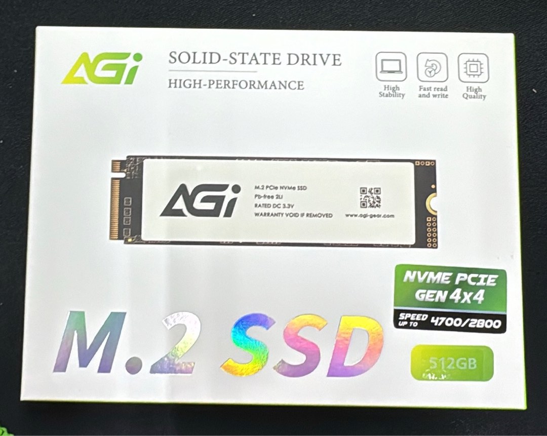 AGI Nvme PCIE Gen 4X4 M.2 SSD, Computers & Tech, Parts & Accessories ...