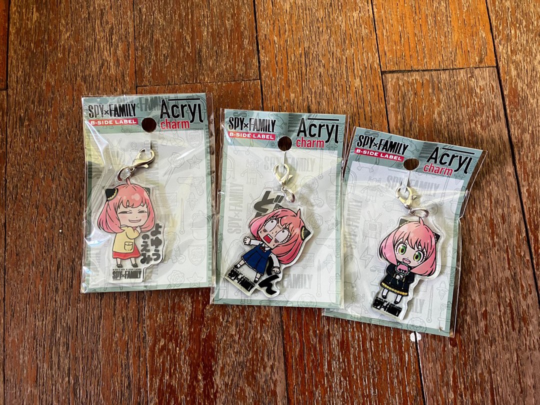 B side label, SPY X FAMILY, Anya acrylic charms, Hobbies & Toys ...
