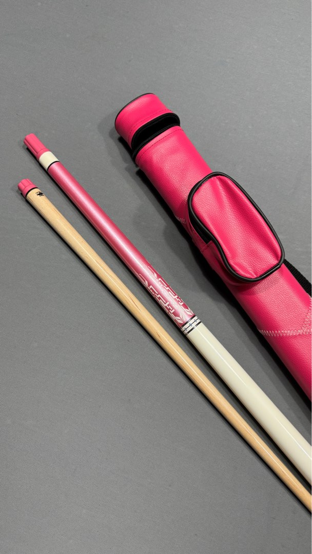 Billiards Cue Stick (Pink) + 1x1 Case, Sports Equipment, Sports & Games ...