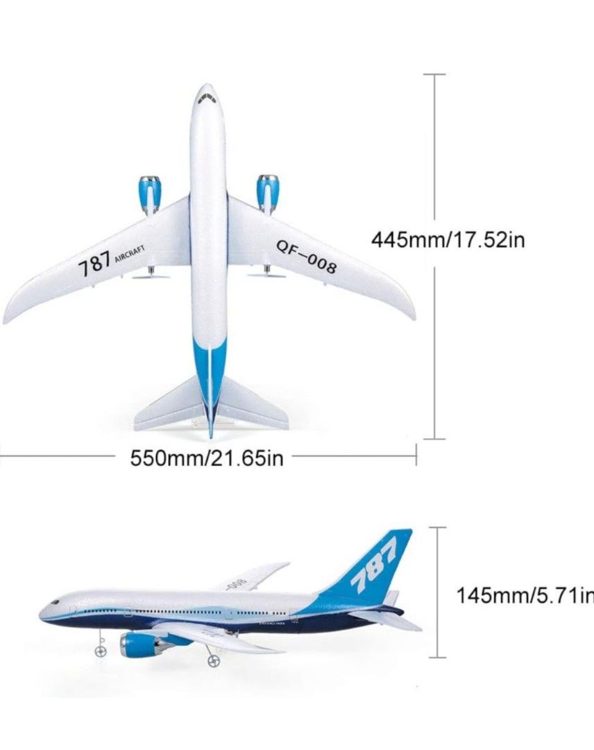 Boeing 787 RC Aircraft.3-Channel 2.4 GHz., Hobbies & Toys, Toys & Games ...