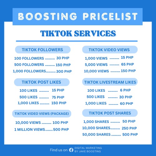 BOOSTING SERVICES (TIKTOK), Announcements on Carousell