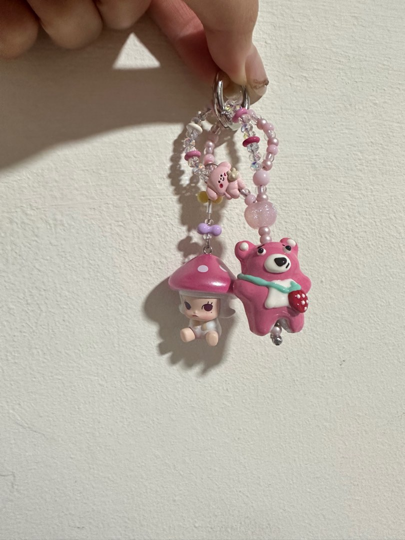 [Brand New] Authentic Popmart Molly Keychain with Handpainted Beads ...