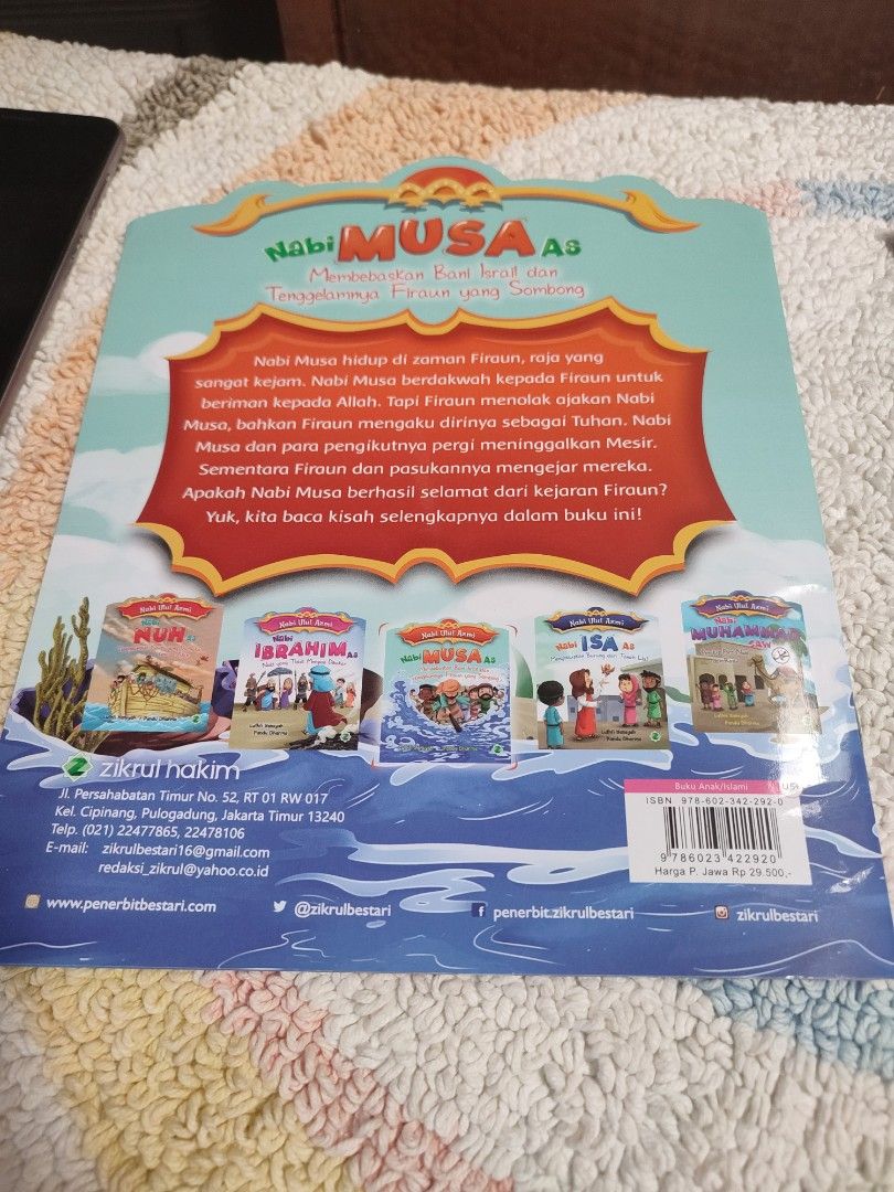 Buku Anak nabi musa, Buku & Alat Tulis, Buku Anak-Anak di Carousell