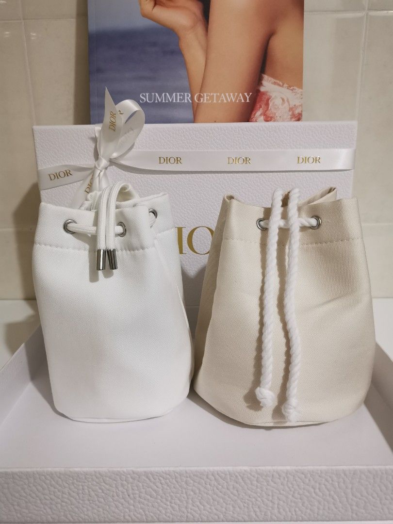Christian Dior Bucket String Pouch Bag Makeup Beauty Cosmetic, Luxury ...