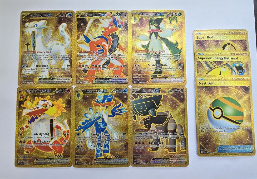 Custom Pokemon Gold Foil Cards, Hobbies & Toys, Toys & Games on Carousell
