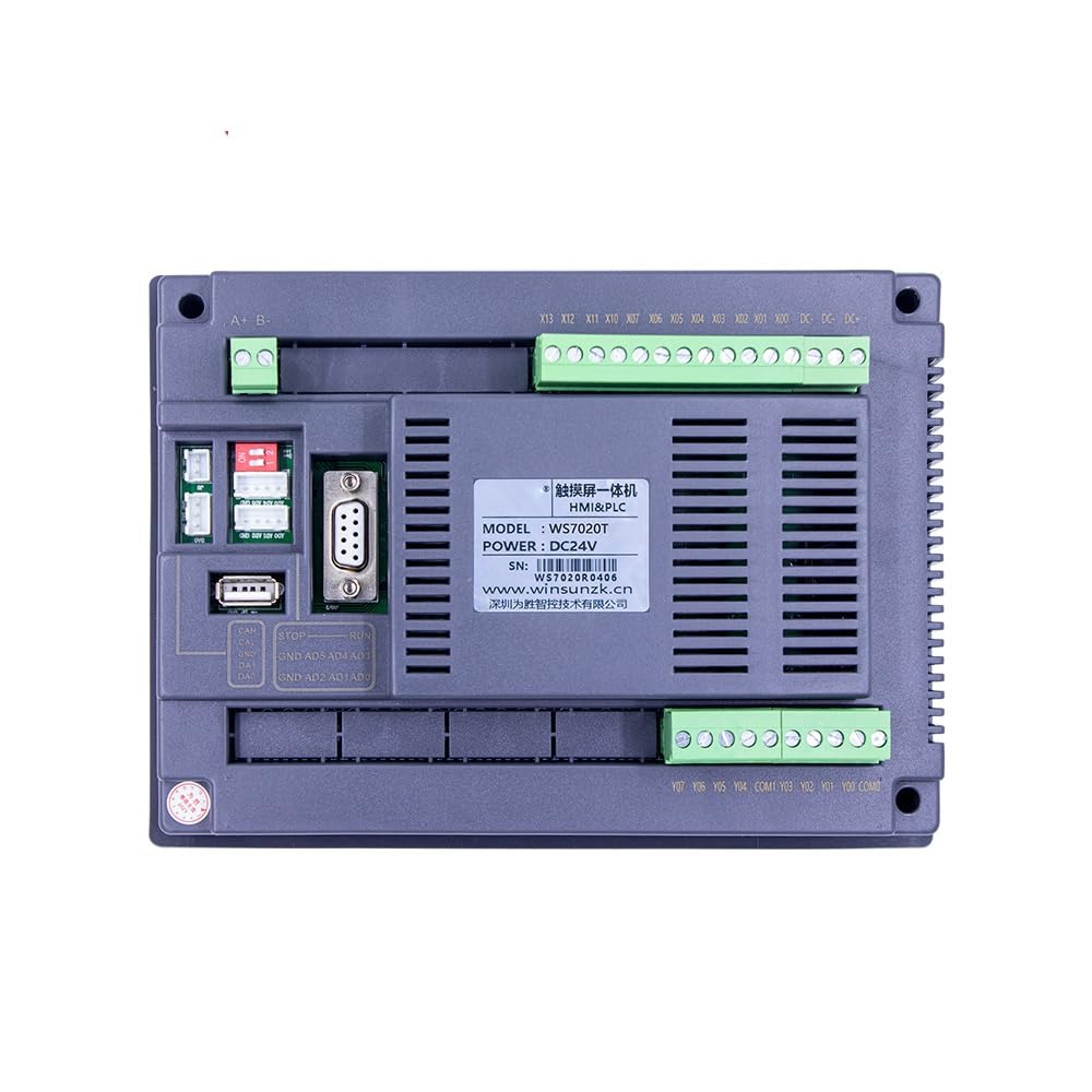 ED276 7'' HMI PLC All-in-one Integrated CPU Controller Touch Panel DC24V Relay Output Digital ...