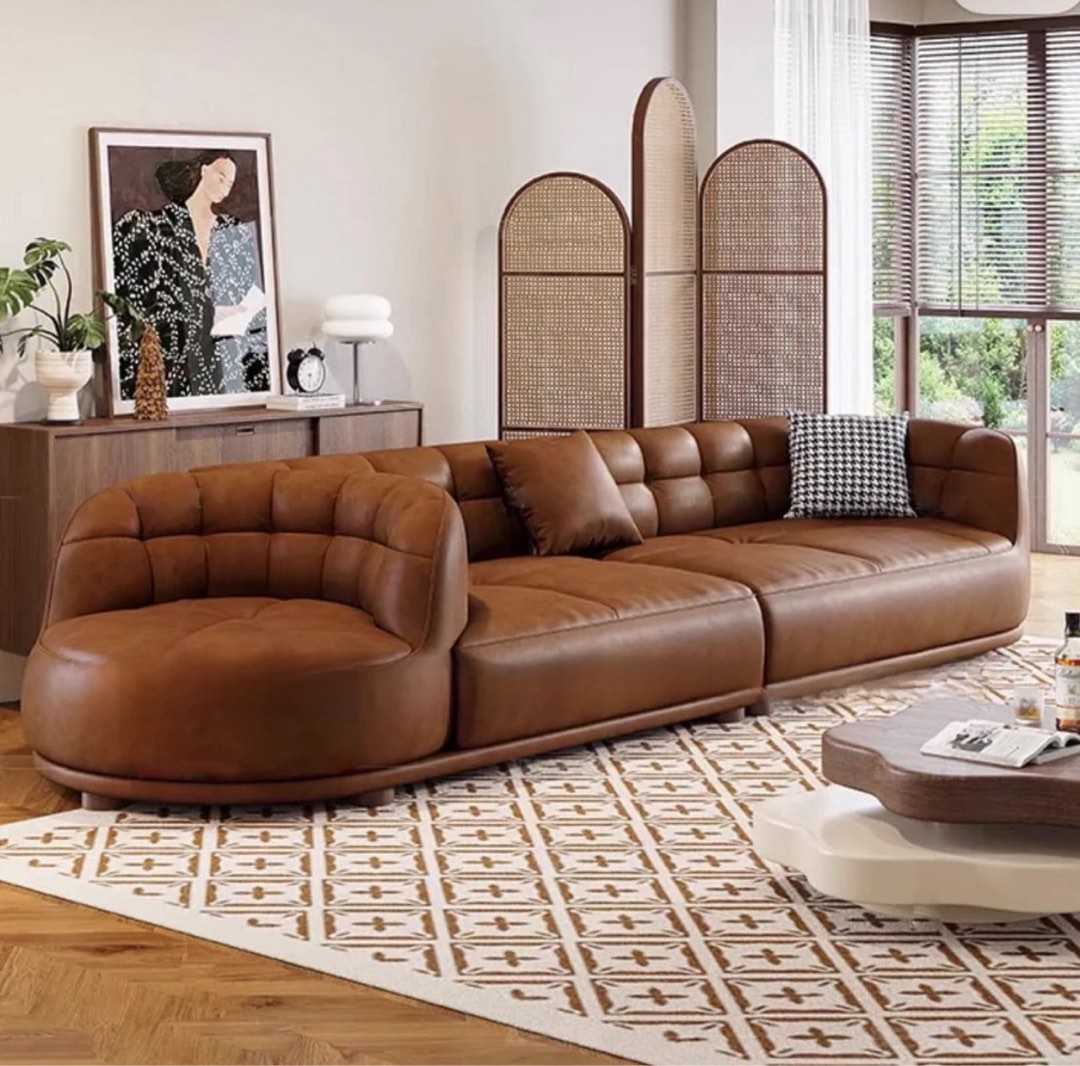 EVANS Modern Revolving Swivel Chair Leather Sofa, Furniture & Home ...