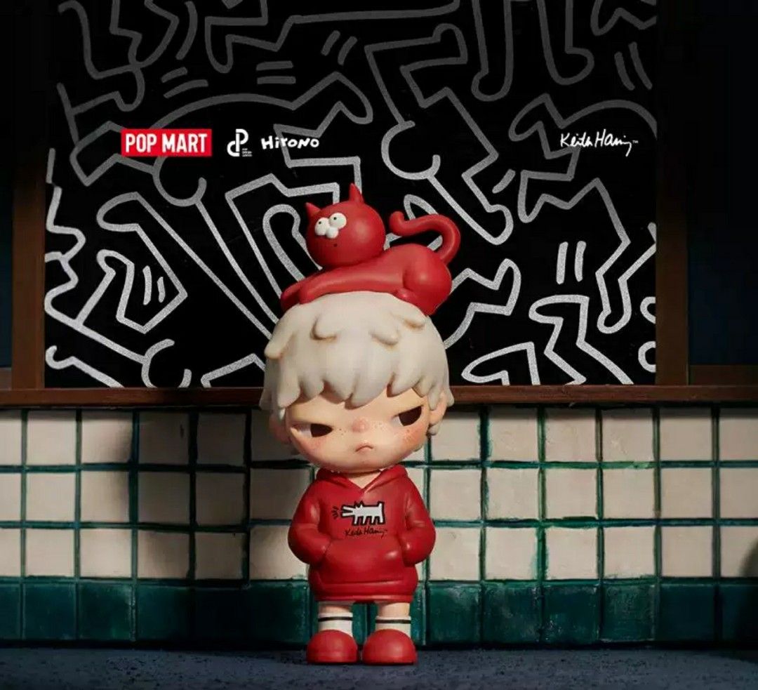 [EXCLUSIVE! POPMART] POPMART HIRONO X KEITH HARING CAT ON THE HEAD ...