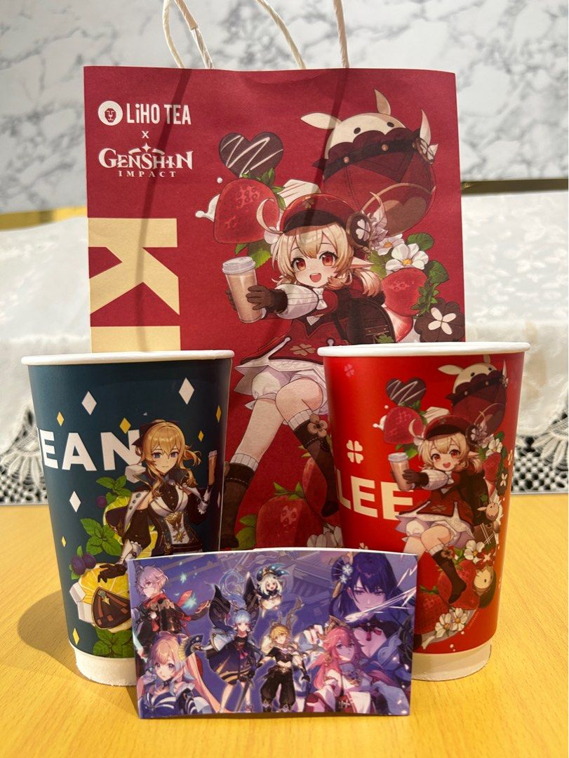Genshin Impact x Liho (Klee and Jean cups), Hobbies & Toys, Memorabilia ...