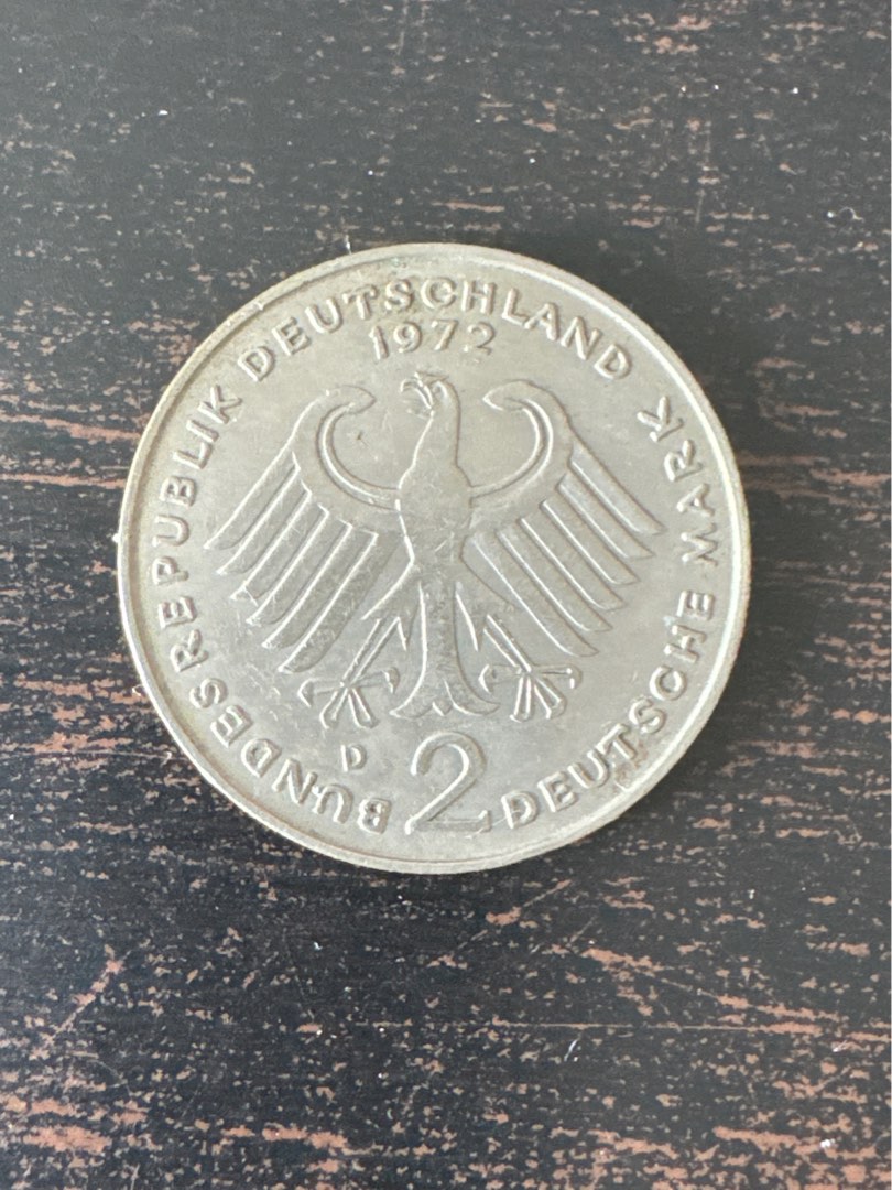 Germany 2 Deutsche Mark 1972, Hobbies & Toys, Collectibles ...