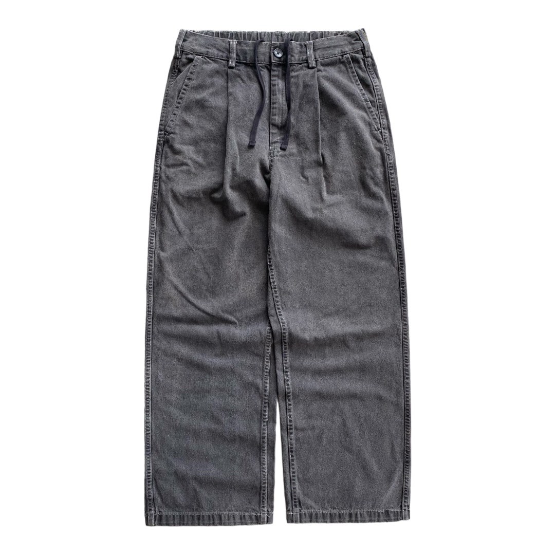 Gu Charcoal Wide Leg Loose Pants, Men's Fashion, Bottoms, Trousers on ...