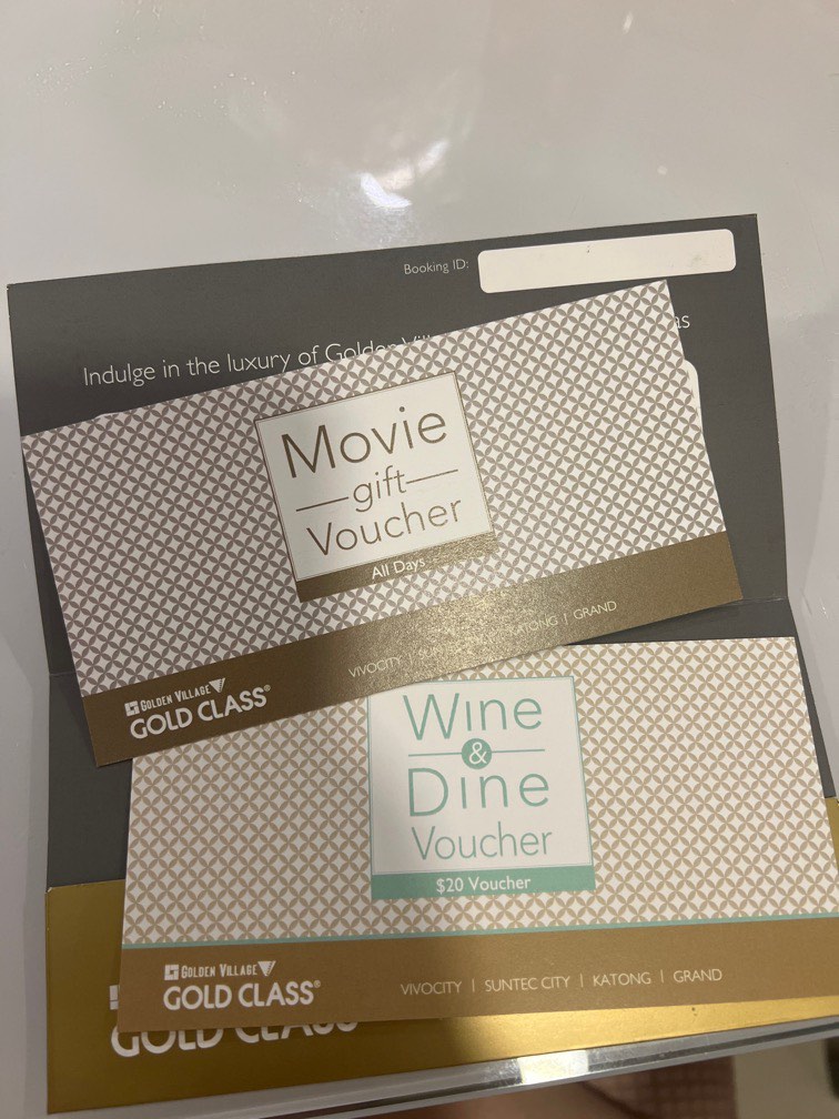 GV Gold Class Movie and Food Voucher, Tickets & Vouchers, Vouchers on ...