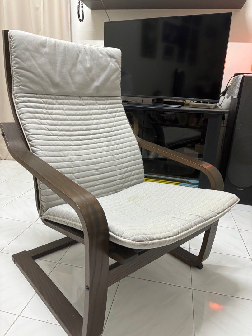 IKEA Poang Lazy Arm Rest Chair, Furniture & Home Living, Furniture ...