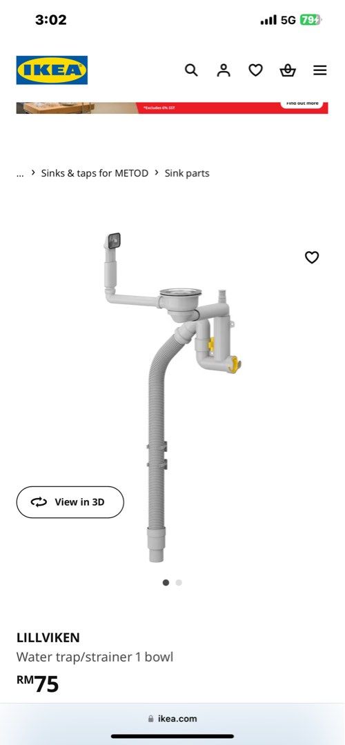 IKEA water tap, Furniture & Home Living, Bathroom & Kitchen Fixtures on ...