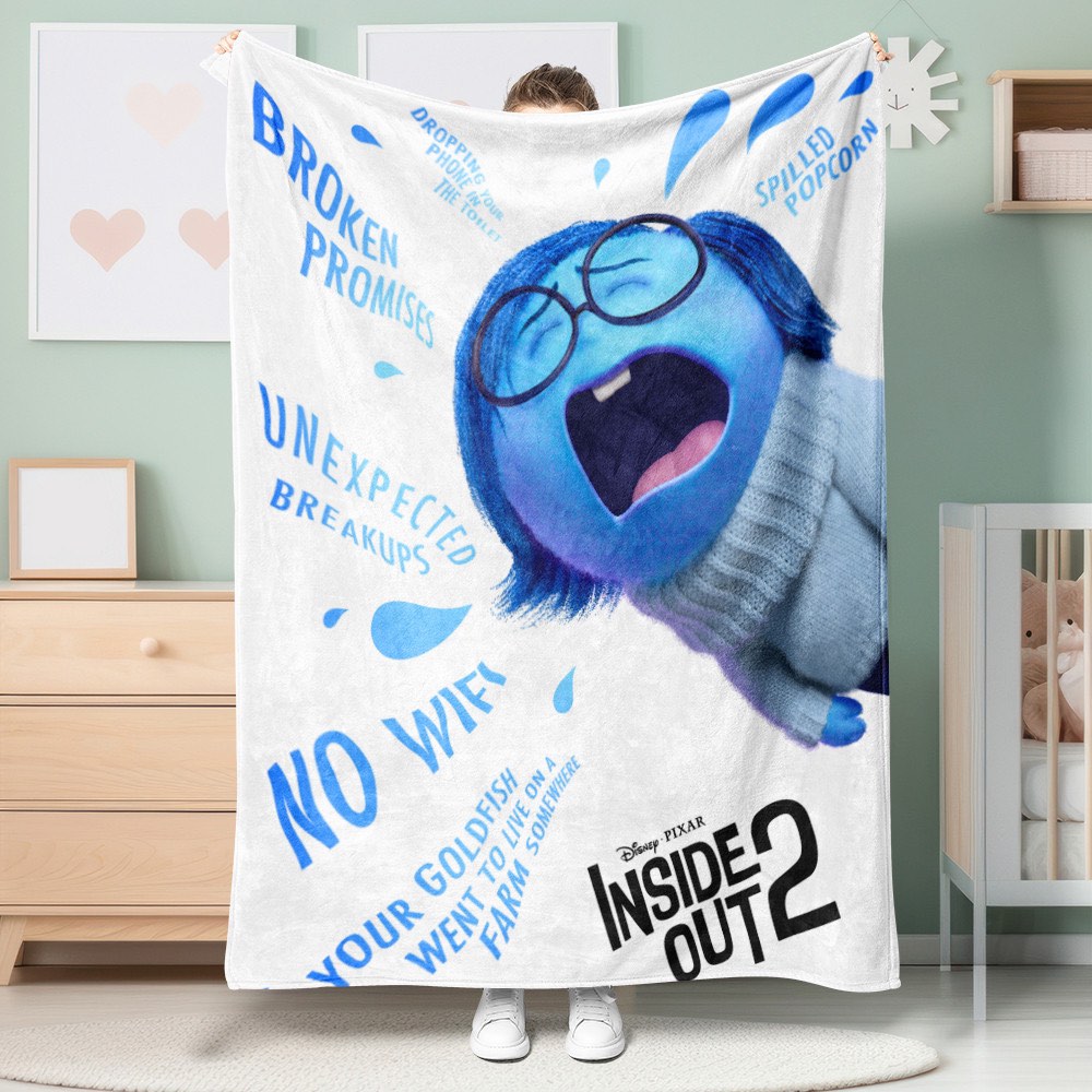 Inside Out 2 Fluffy Blanket, Furniture & Home Living, Bedding & Towels ...