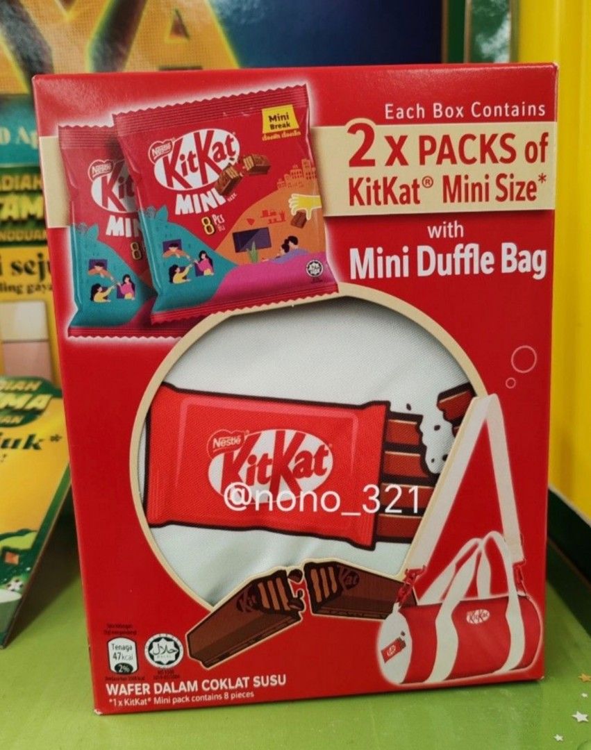 Kit Kat Mini Duffle Bag (Red Color), Women's Fashion, Bags & Wallets ...