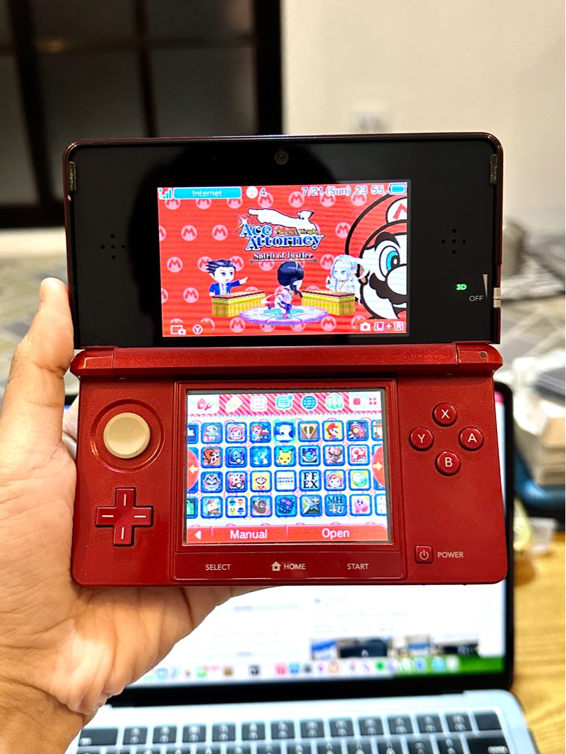 Nintendo 3DS Flame Red 64GB, Video Gaming, Video Game Consoles ...