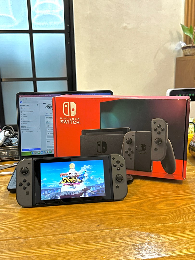 Nintendo Switch V2 Gray with 100+ games and DLCs, Video Gaming, Video ...