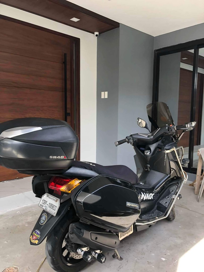 NMAX V1 side boxes and stainless crash guard, Motorbikes, Motorbike ...