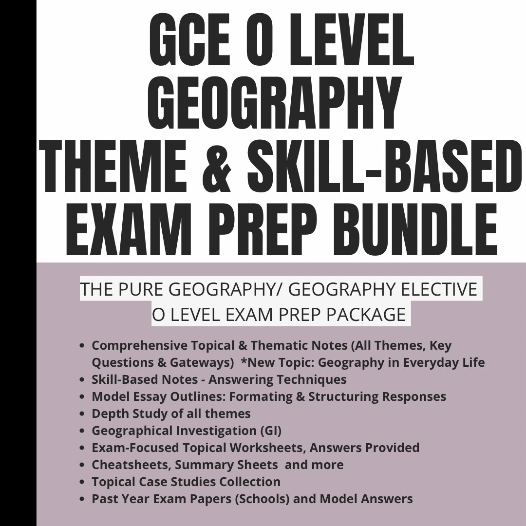 O LEVEL GEOG|GEOGRAPHY PURE ELECTIVE THEMATIC TOPICAL CONCEPT-FOCUSED ...