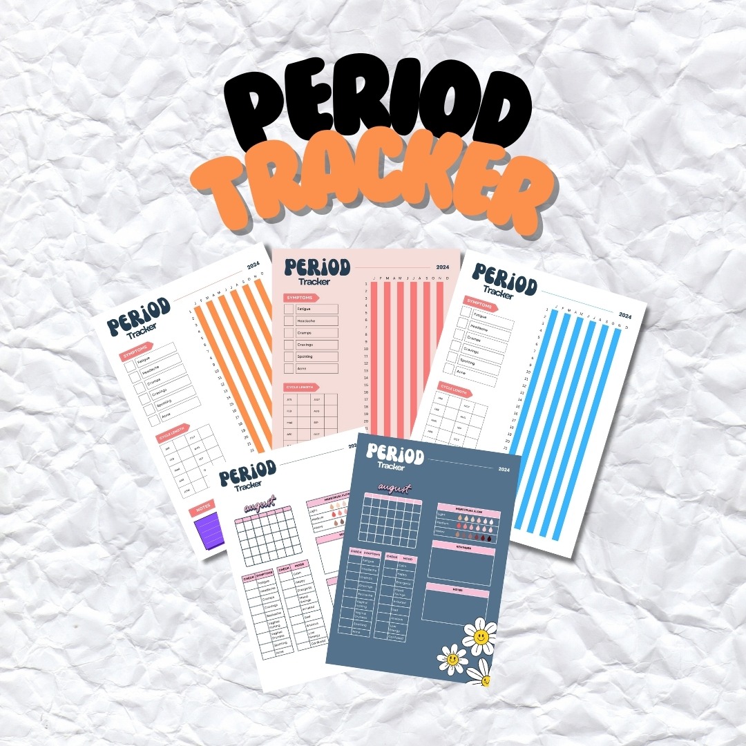 Online Period Tracker Template | Editable in Canva, Hobbies & Toys ...
